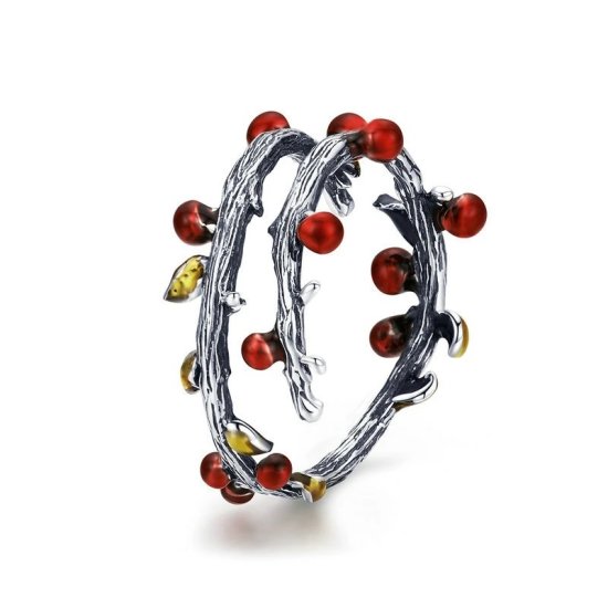 The Botilda - Örhängen Berry Silver Röd - Blingit.se